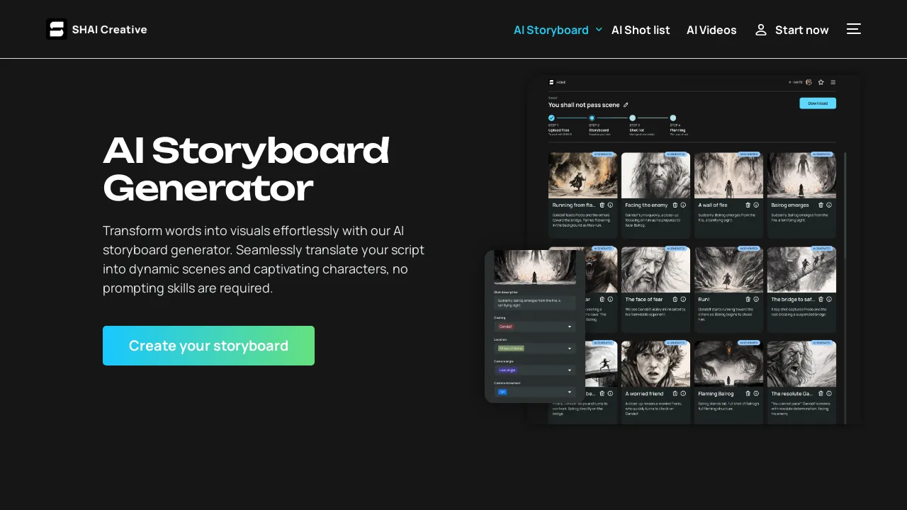 Shai - AI Storyboard Generator - BestofAI